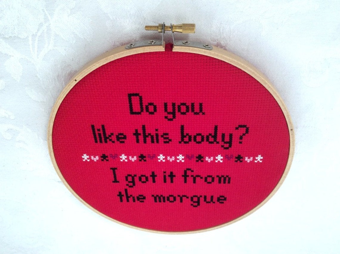 Morbid Counted Cross Stitch Pattern, Suggestive Embroidery, Funny PDF ...