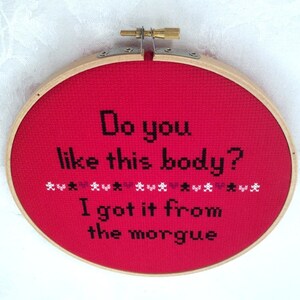 Morbid Counted Cross Stitch Pattern, Suggestive Embroidery, Funny PDF ...
