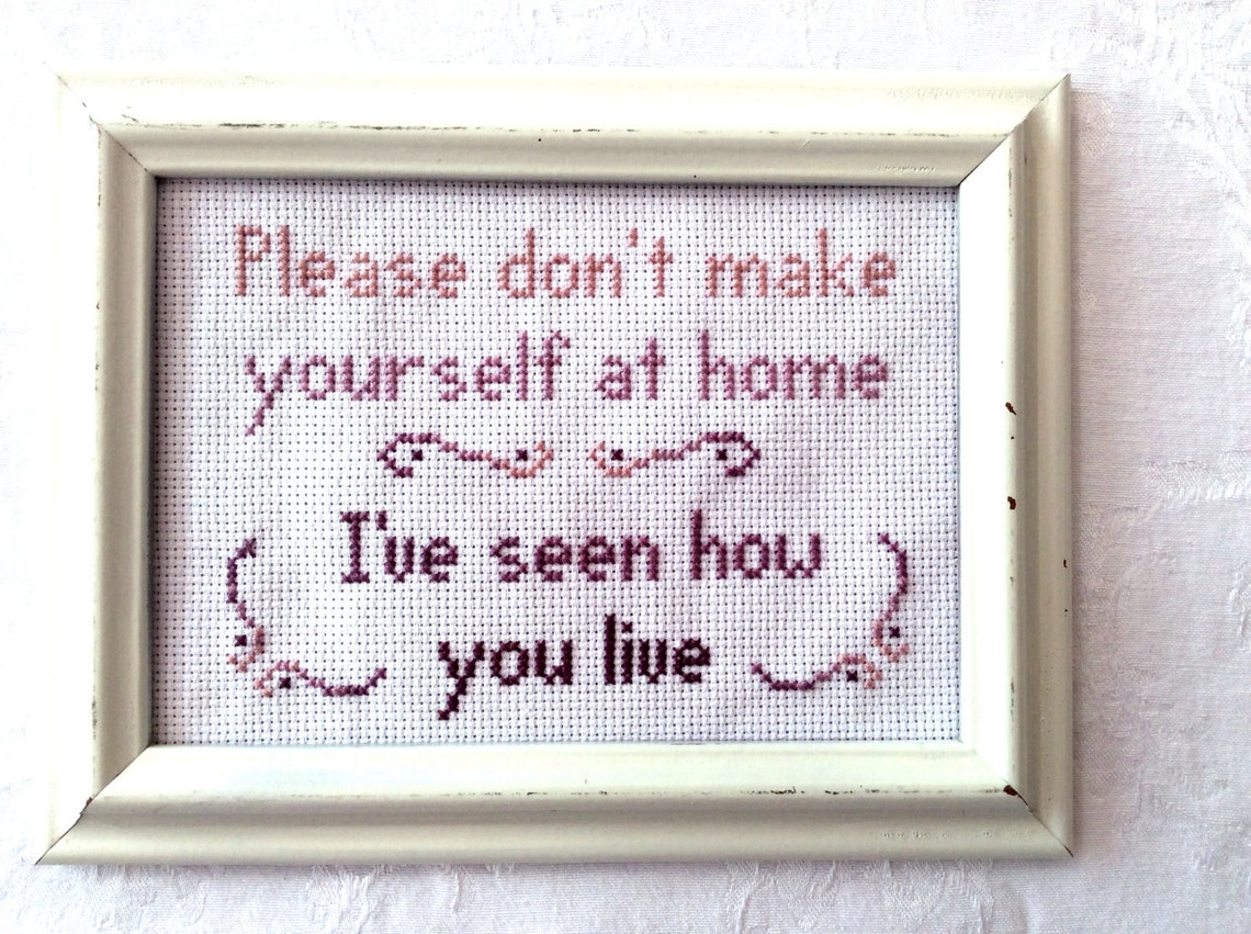 Welcome Cross Stitch Pattern, Sarcastic, Funny Embroidery, Snarky ...