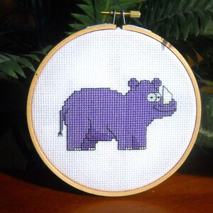Rhino Cross Stitch Pattern, Digital Download, Zoo PDF Pattern, Jungle ...