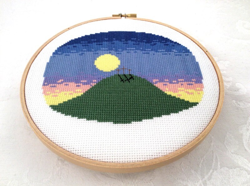 Easter Cross Stitch, PDF Pattern, Cross Embroidery, Crucifixion ...