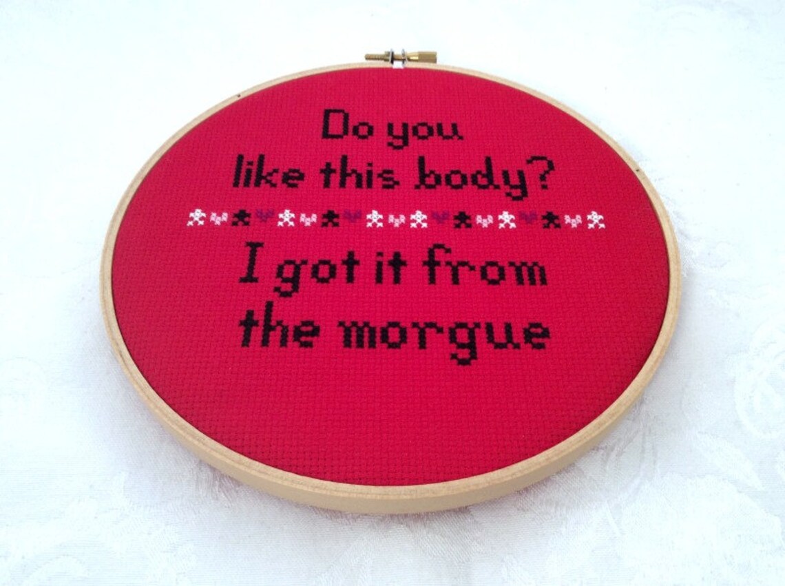 Morbid Counted Cross Stitch Pattern, Suggestive Embroidery, Funny PDF ...