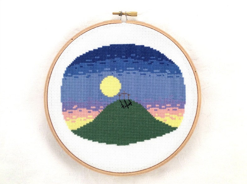 Easter Cross Stitch, PDF Pattern, Cross Embroidery, Crucifixion ...