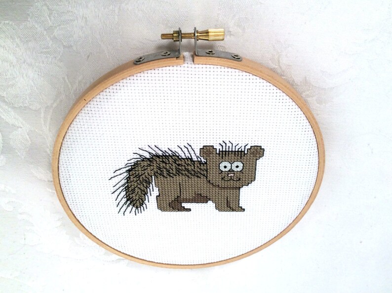 Porcupine Cross Stitch Pattern, Animal Embroidery, Cute Needlepoint ...