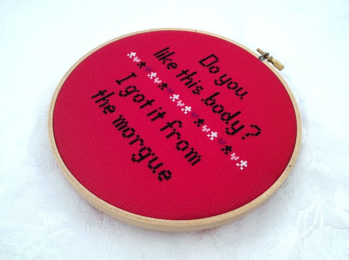 Morbid Counted Cross Stitch Pattern, Suggestive Embroidery, Funny PDF ...