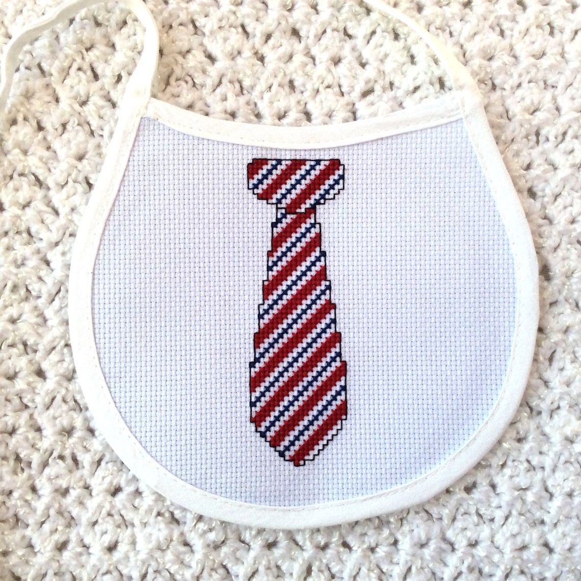 Necktie Baby Bib Cross Stitch Pattern, PDF Pattern, Embroidery, Digital ...