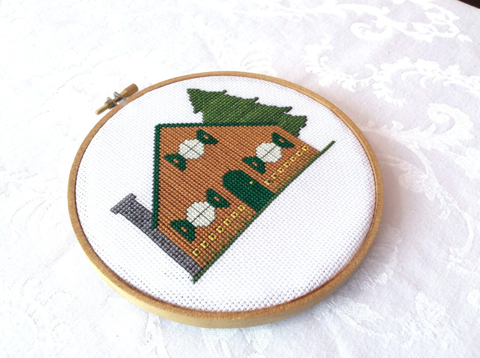 Cabin Cross Stitch Pattern, PDF Pattern, Cozy Cottage, House Embroidery ...