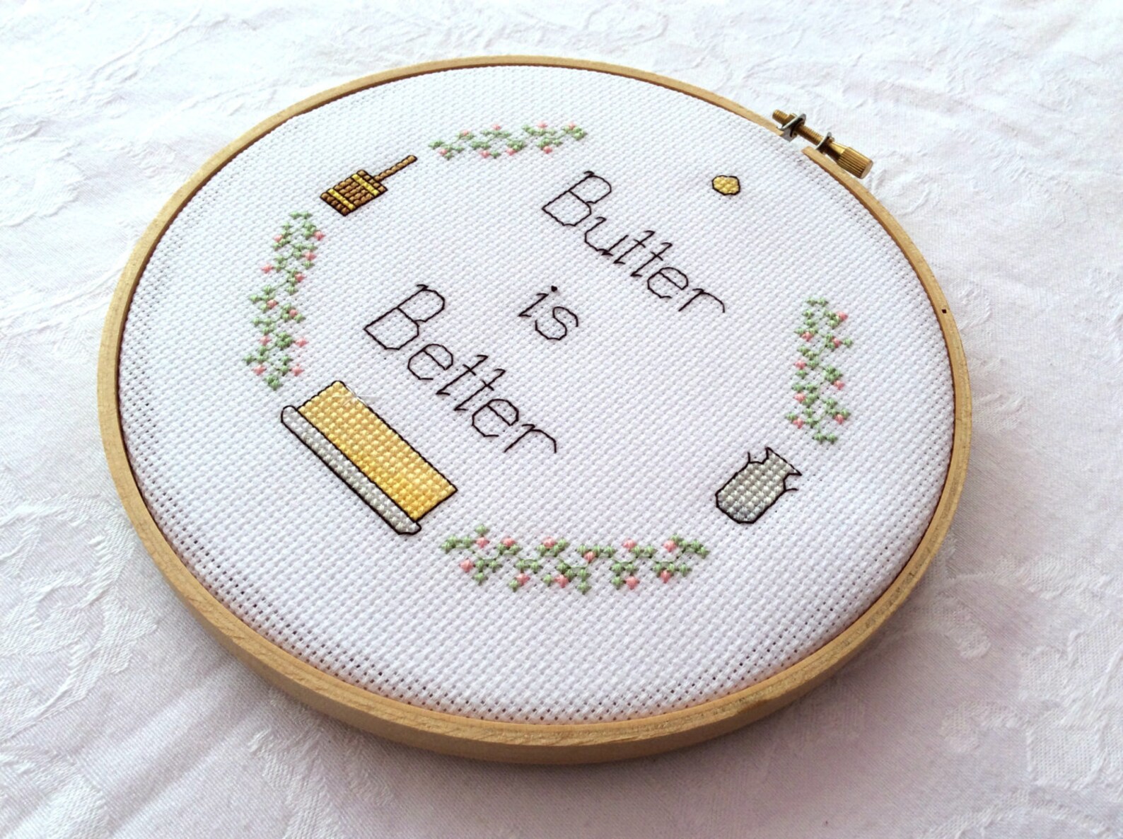 Butter is Better Cross Stitch Pattern, PDF Pattern, Kitchen Xstitch ...