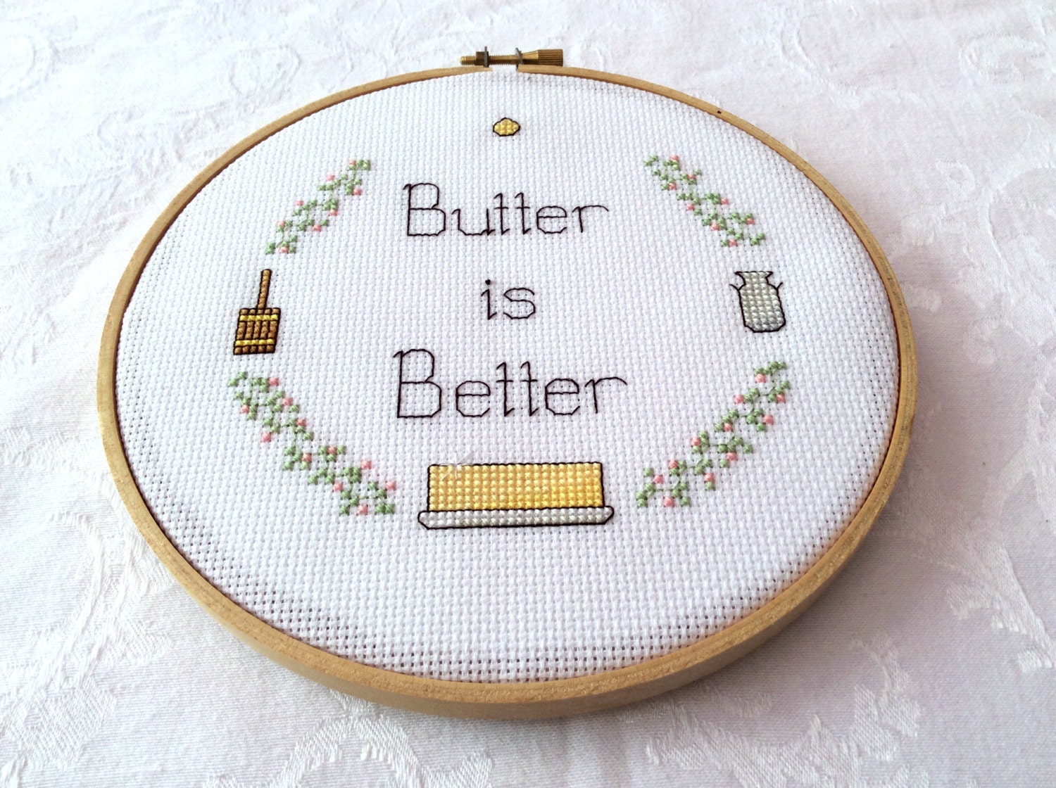 Butter is Better Cross Stitch Pattern, PDF Pattern, Kitchen Xstitch ...