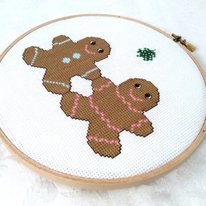 Gingerbread Cross Stitch Pattern, PDF Pattern, Christmas Embroidery ...