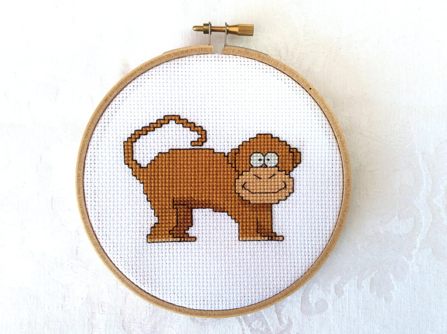 Monkey Counted Cross Stitch Pattern, Xstitch PDF, Jungle Embroidery ...