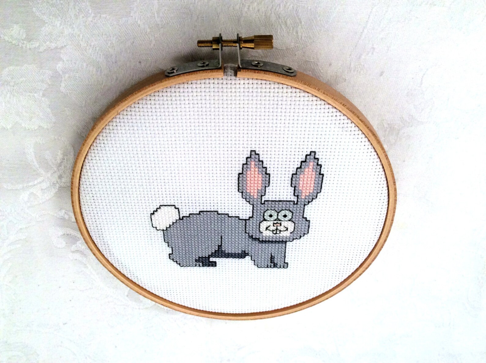 Bunny Cross Stitch Pattern, Rabbit Needlepoint, Animal Embroidery, Cute ...