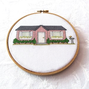 Little Pink House Cross Stitch Pattern, Cozy Cottage, PDF Pattern ...