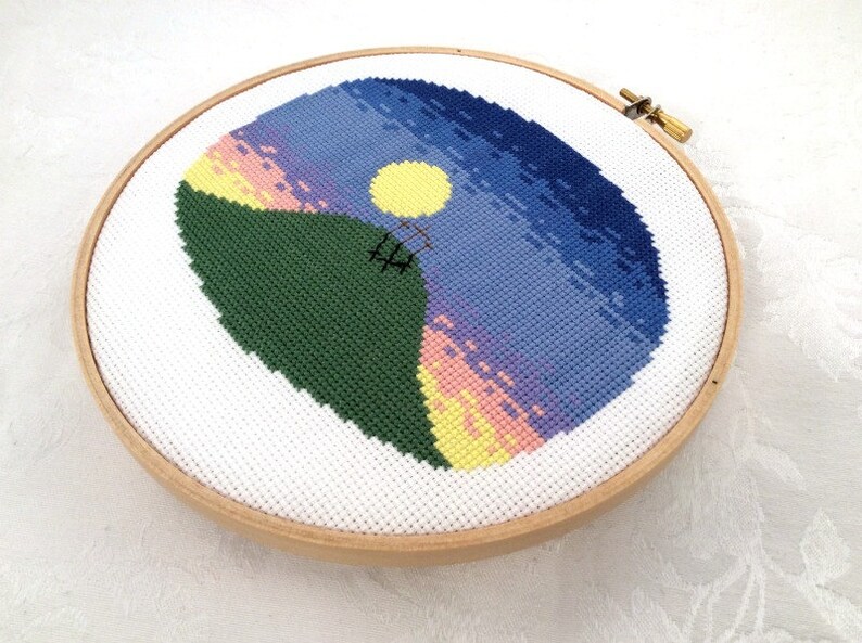 Easter Cross Stitch, PDF Pattern, Cross Embroidery, Crucifixion ...