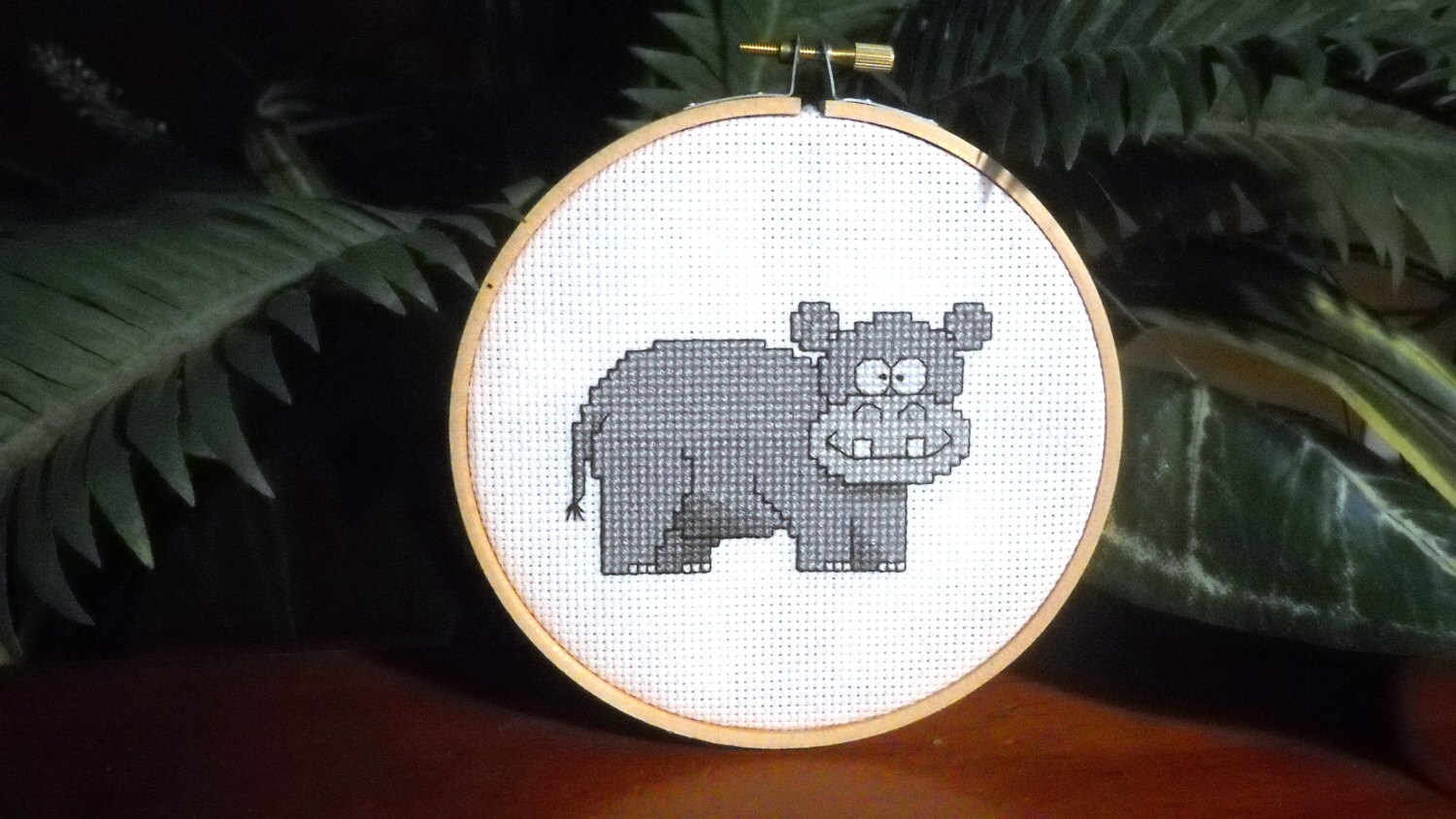 Hippo Cross Stitch Pattern, Jungle Animal Embroidery, Zoo Needlepoint ...