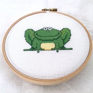Frog Cross Stitch Pattern, Needlepoint, Animal Embroidery, PDF Pattern ...
