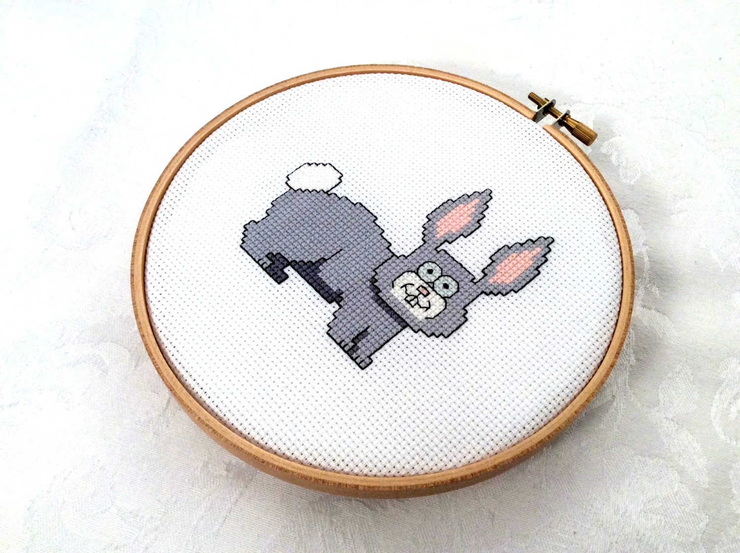 Bunny Cross Stitch Pattern, Rabbit Needlepoint, Animal Embroidery, Cute ...