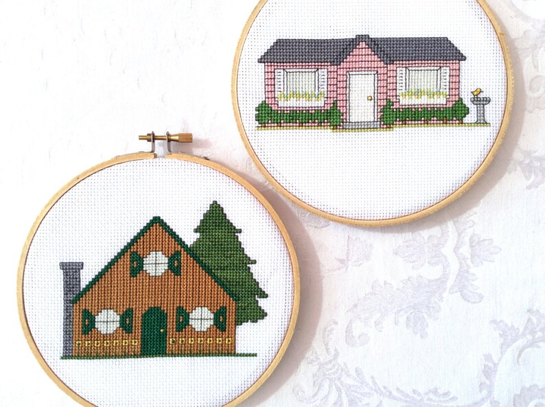 House Cross Stitch Pattern Pack, House PDF Patterns, Home Embroidery ...
