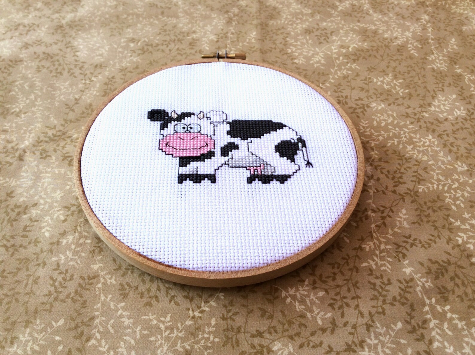 Cow Cross Stitch Pattern, Farm Embroidery, Barn Animal Needlepoint ...