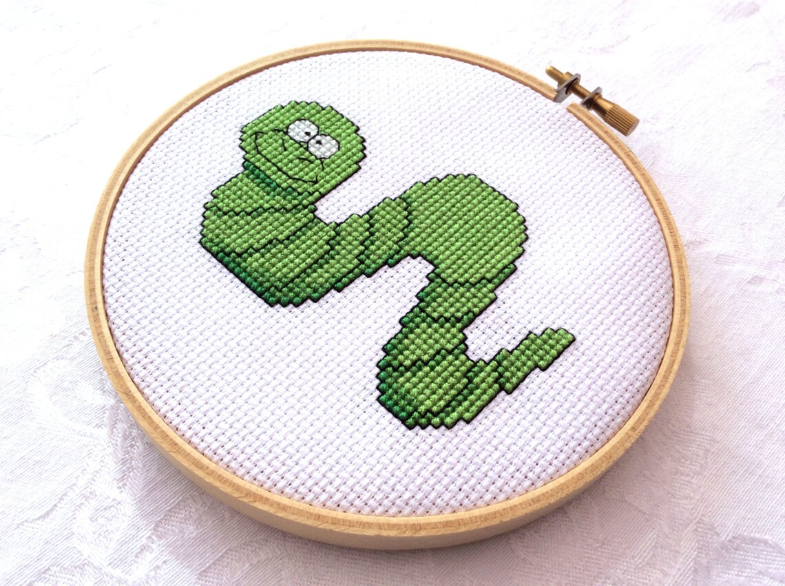 Worm Counted Cross Stitch Pattern, Needlepoint, Bug PDF Pattern, Garden ...
