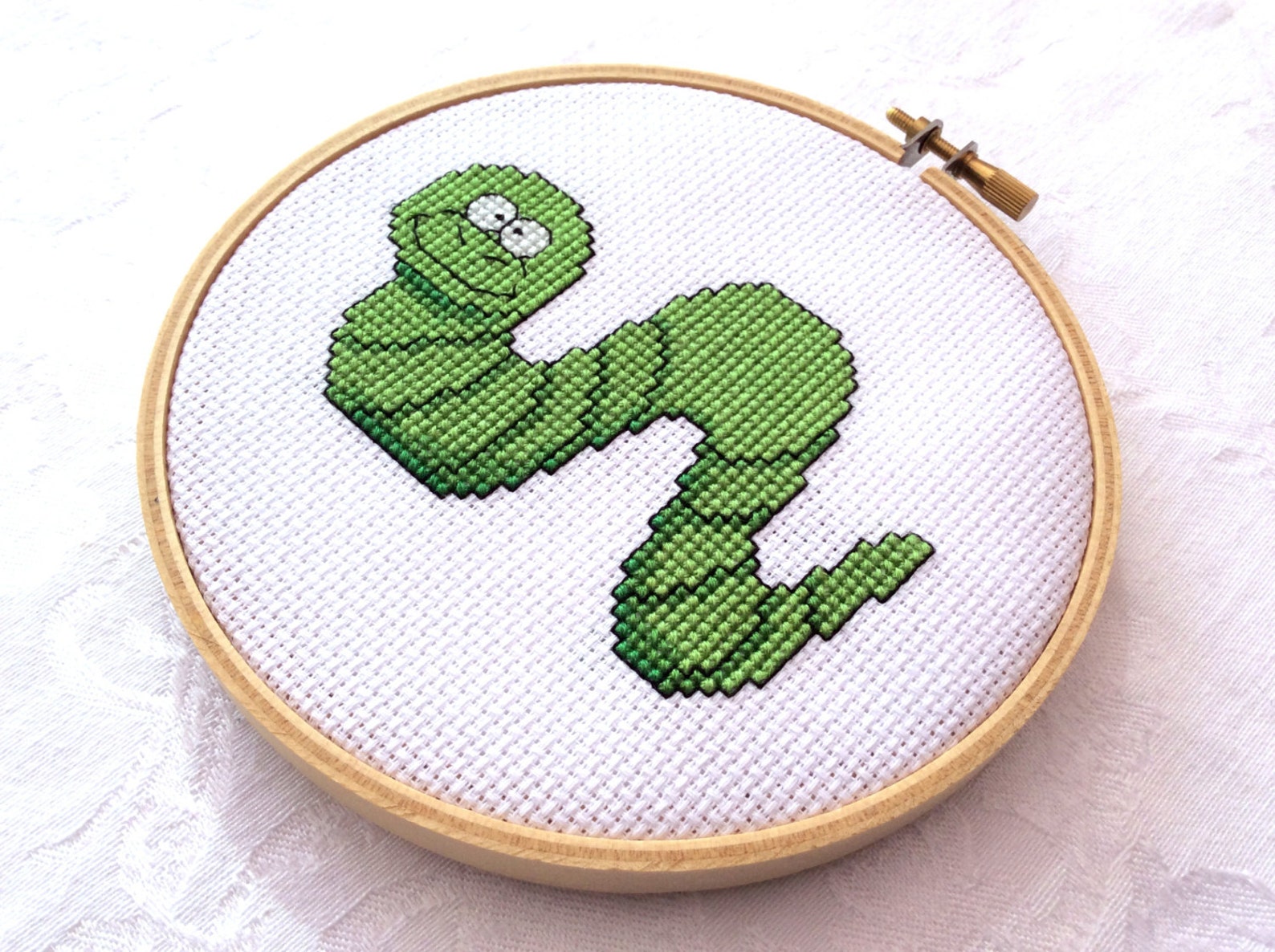 Worm Counted Cross Stitch Pattern, Needlepoint, Bug PDF Pattern, Garden ...