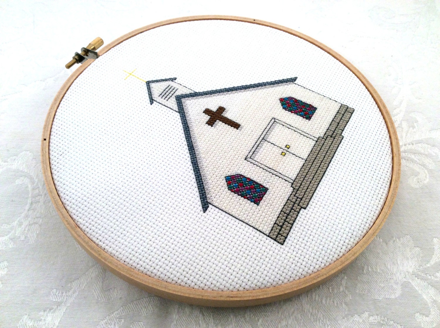 Church Cross Stitch Pattern, Spiritual Needlepoint, Religious ...