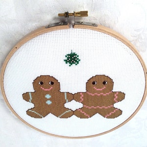 Gingerbread Cross Stitch Pattern, PDF Pattern, Christmas Embroidery ...