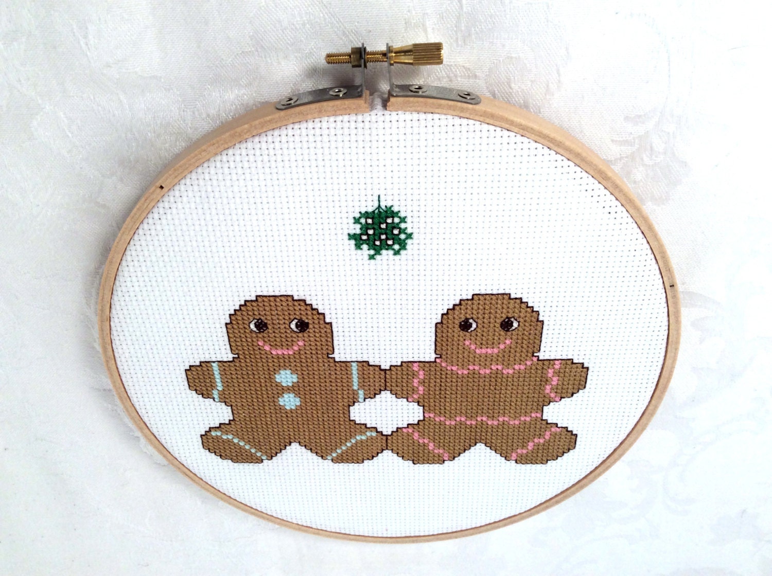 Gingerbread Cross Stitch Pattern, PDF Pattern, Christmas Embroidery ...