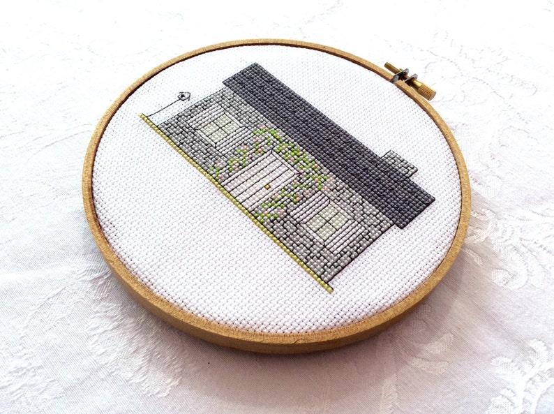 Stone Cottage Cross Stitch Pattern, House Embroidery, Home Needlepoint ...