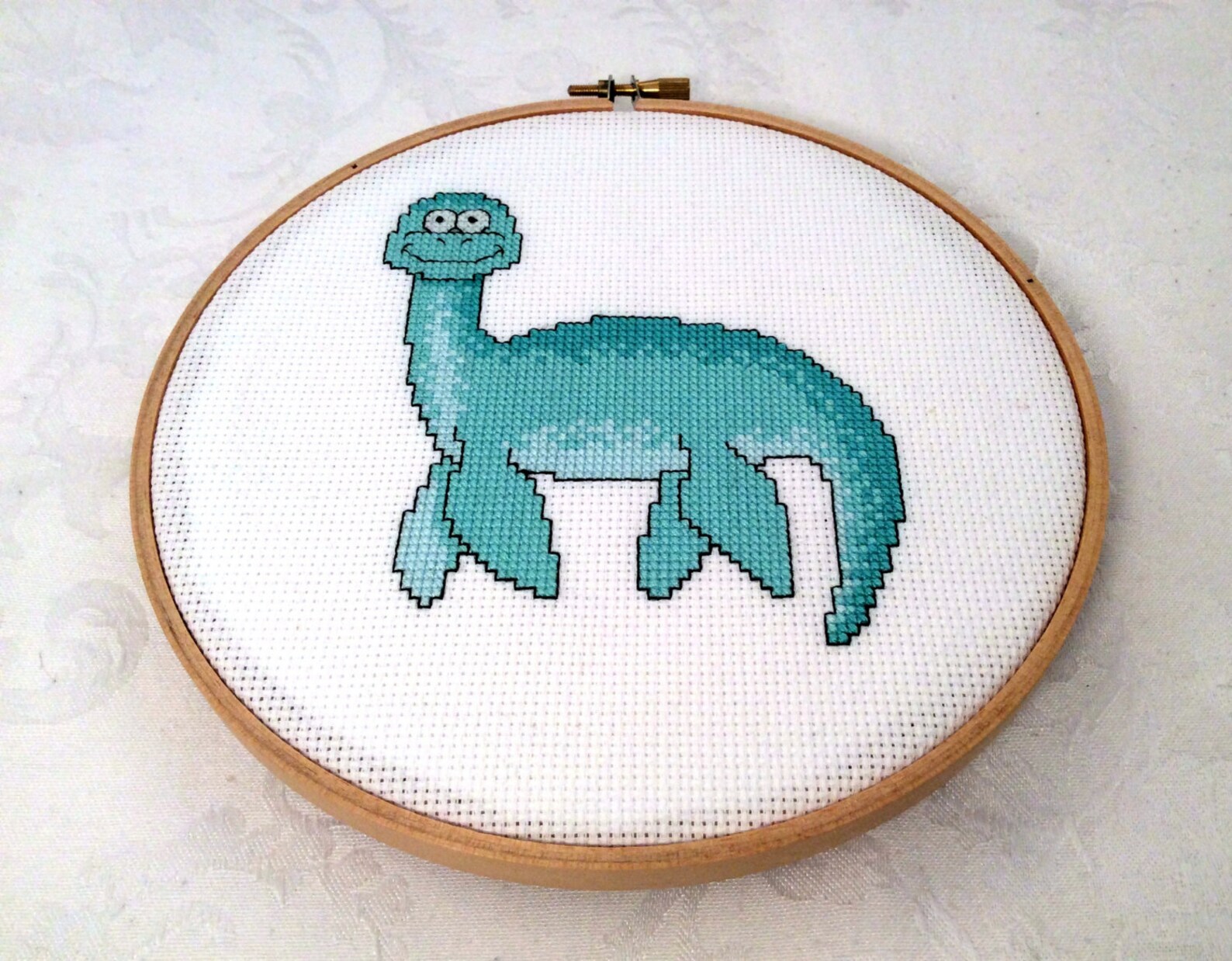 Plesiosaur Counted Cross Stitch Pattern, Dinosaur Needlepoint, Dino ...