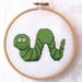 Worm Counted Cross Stitch Pattern, Needlepoint, Bug PDF Pattern, Garden ...