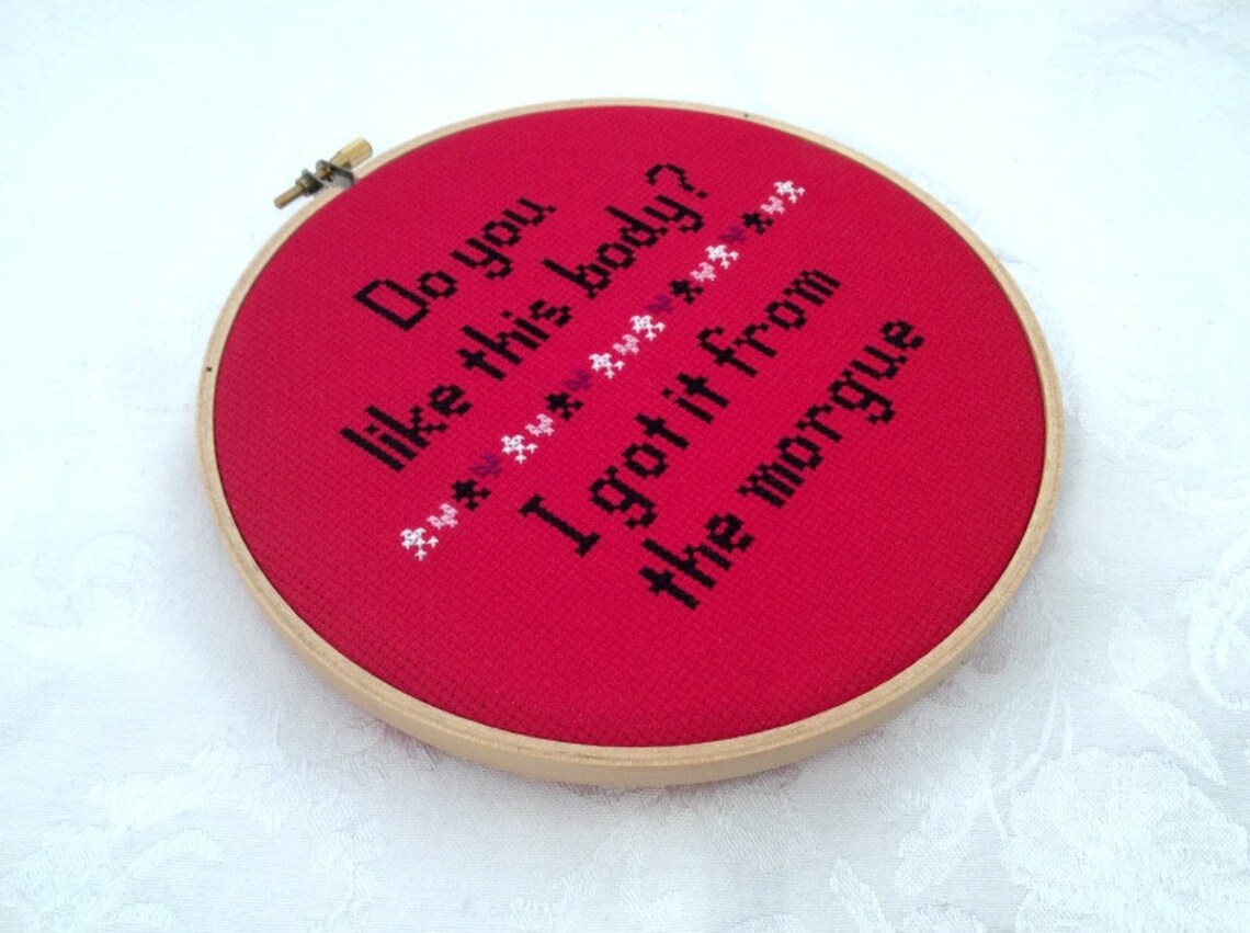 Morbid Counted Cross Stitch Pattern, Suggestive Embroidery, Funny PDF ...
