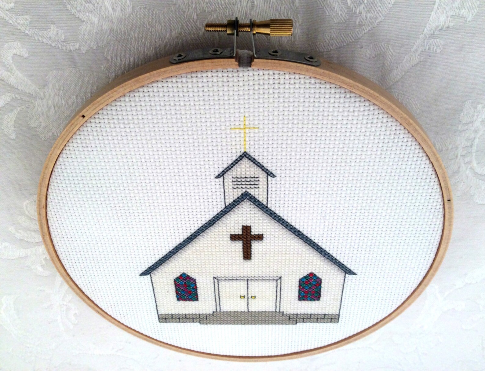 Church Cross Stitch Pattern, Spiritual Needlepoint, Religious ...