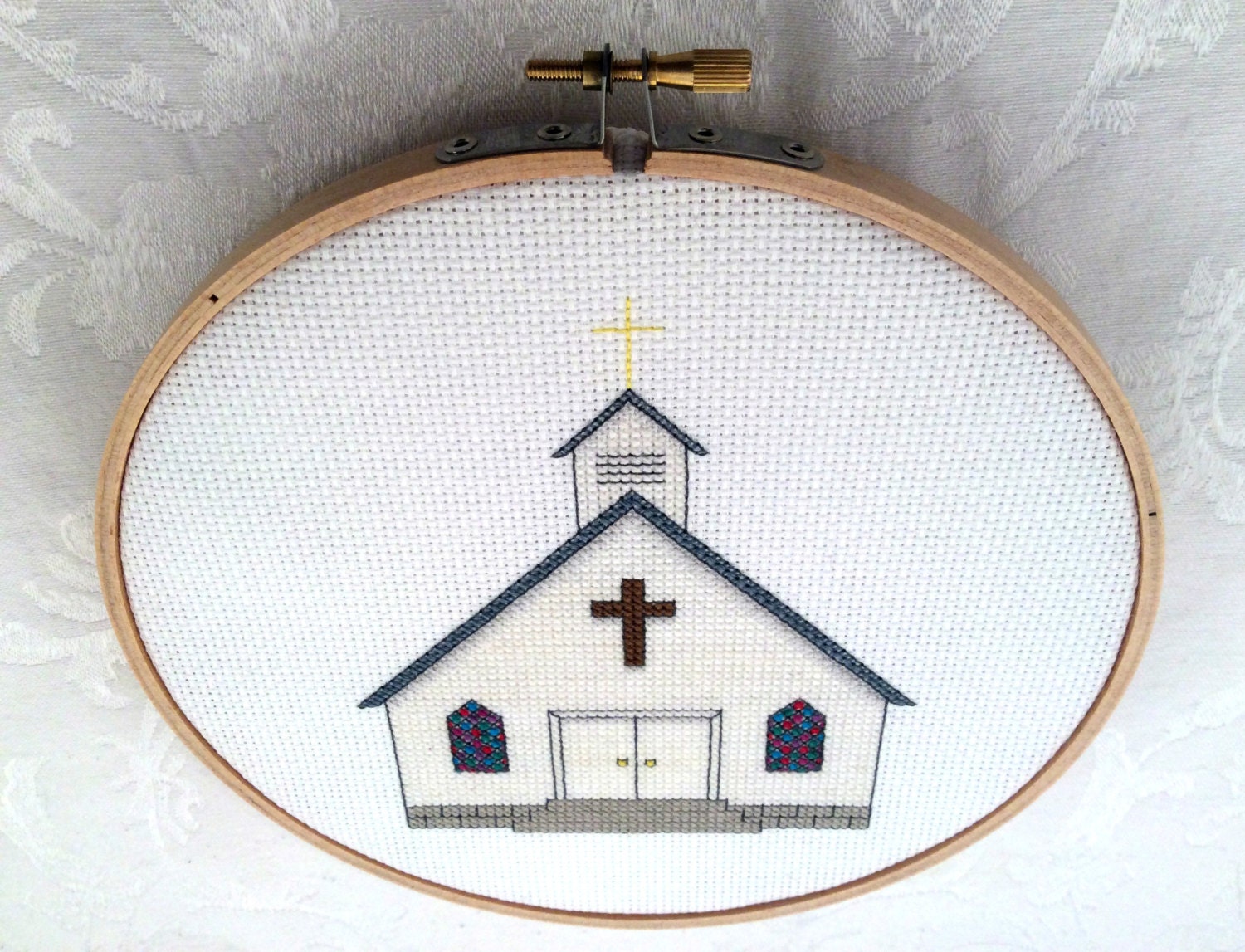 Church Cross Stitch Pattern, Spiritual Needlepoint, Religious ...