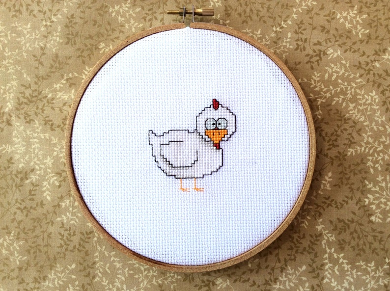 Chicken Cross Stitch Pattern PDF Pattern Animal Embroidery - Etsy