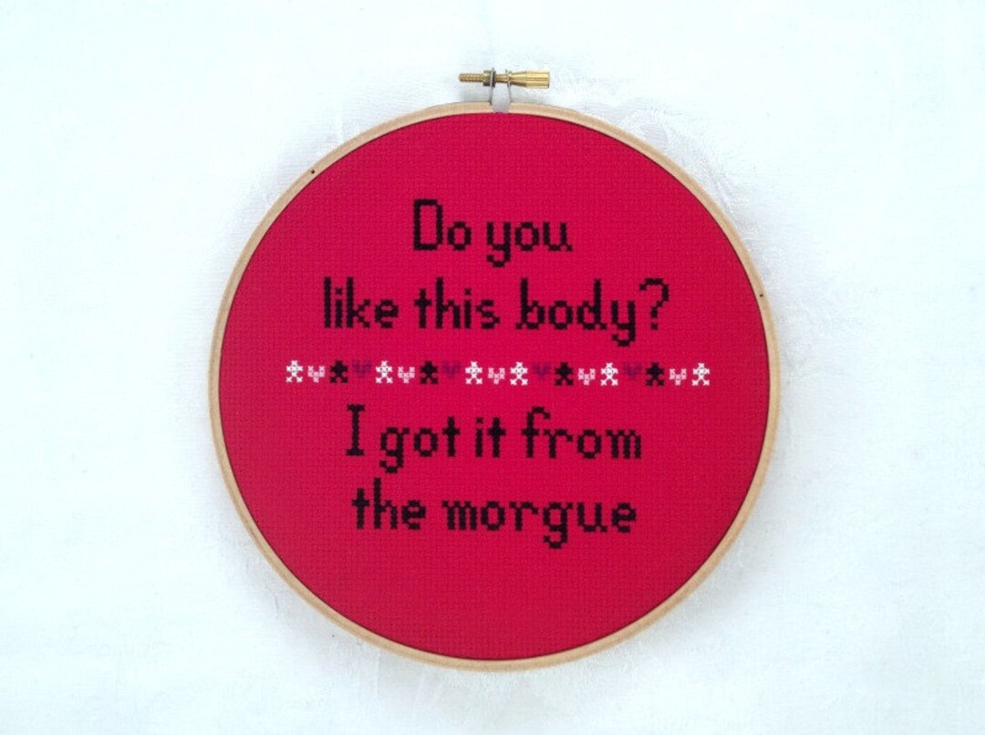 Morbid Counted Cross Stitch Pattern, Suggestive Embroidery, Funny PDF ...