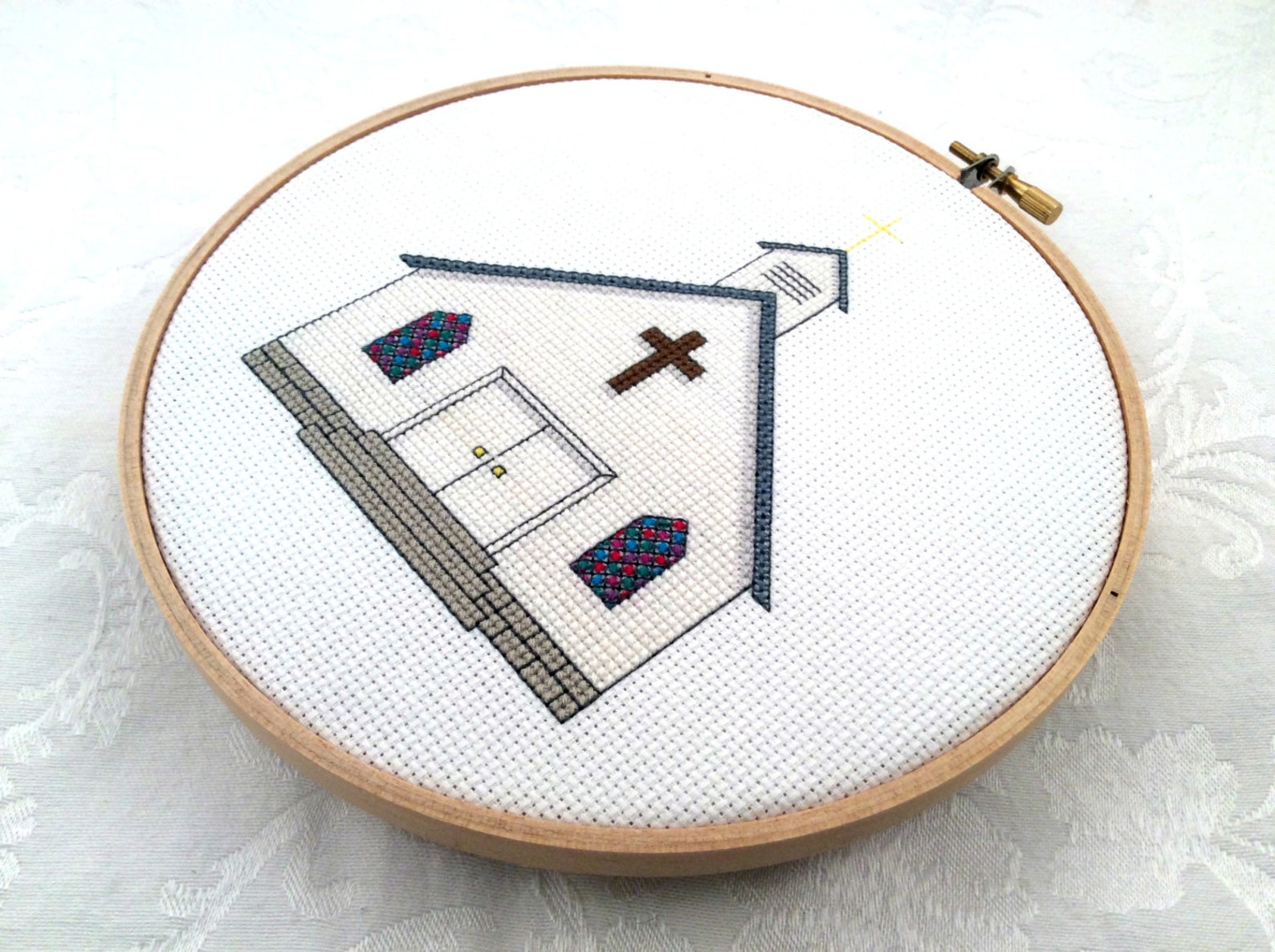 Church Cross Stitch Pattern, Spiritual Needlepoint, Religious ...