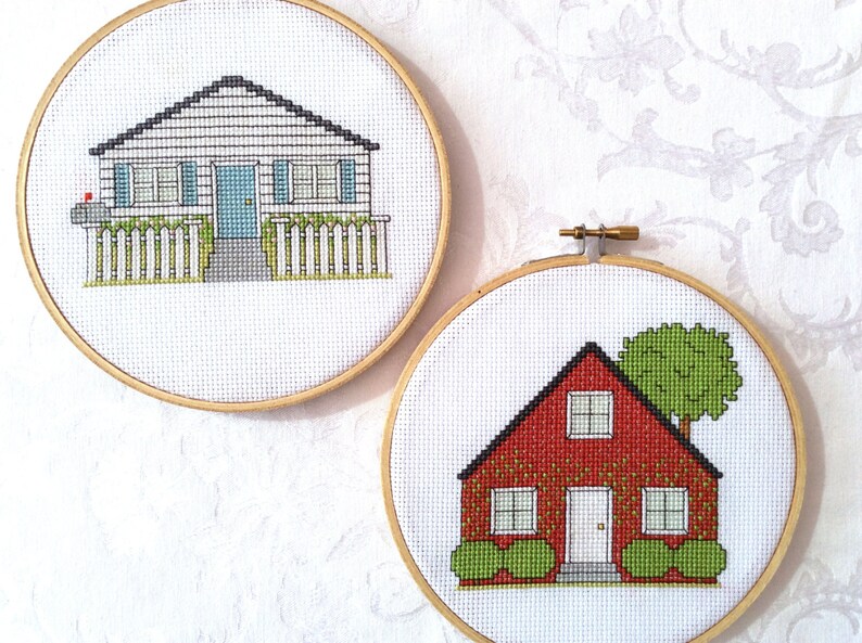 House Cross Stitch Pattern Pack, House PDF Patterns, Home Embroidery ...