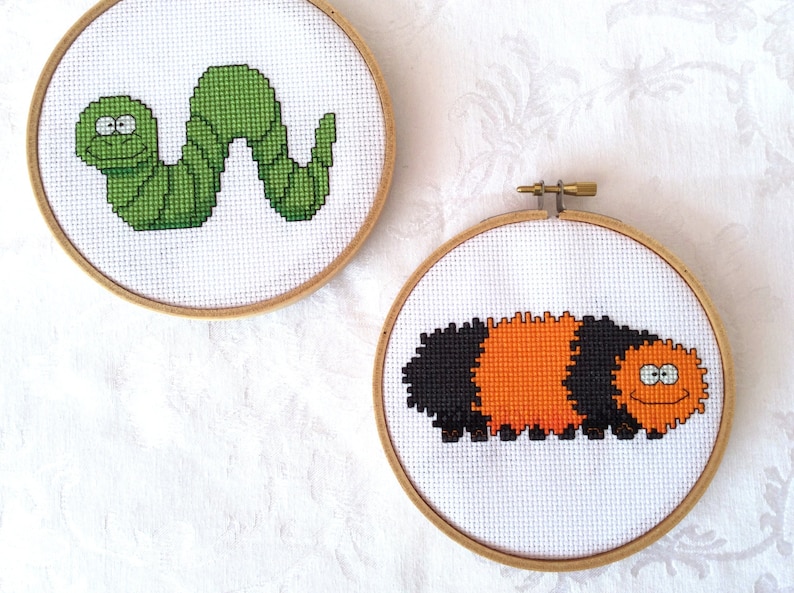 Garden Animal Six Pack Cross Stitch Pattern, Bug Digital Download ...