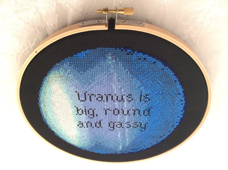 Uranus Cross Stitch Pattern, Rude PDF Pattern, Funny Embroidery, Snarky ...