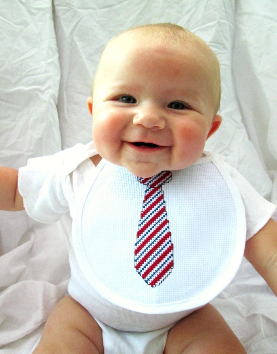 Necktie Baby Bib Cross Stitch Pattern, PDF Pattern, Embroidery, Digital ...