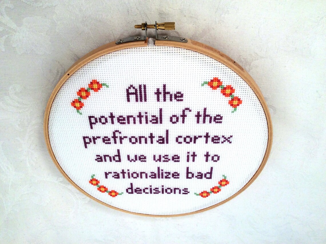 All the Potential of the Prefrontal Cortex Cross Stitch Pattern ...