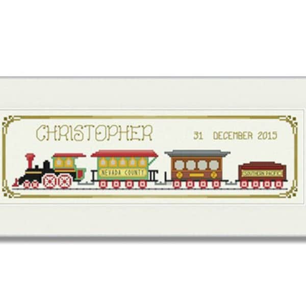 Baby Train Cross Stitch - Etsy