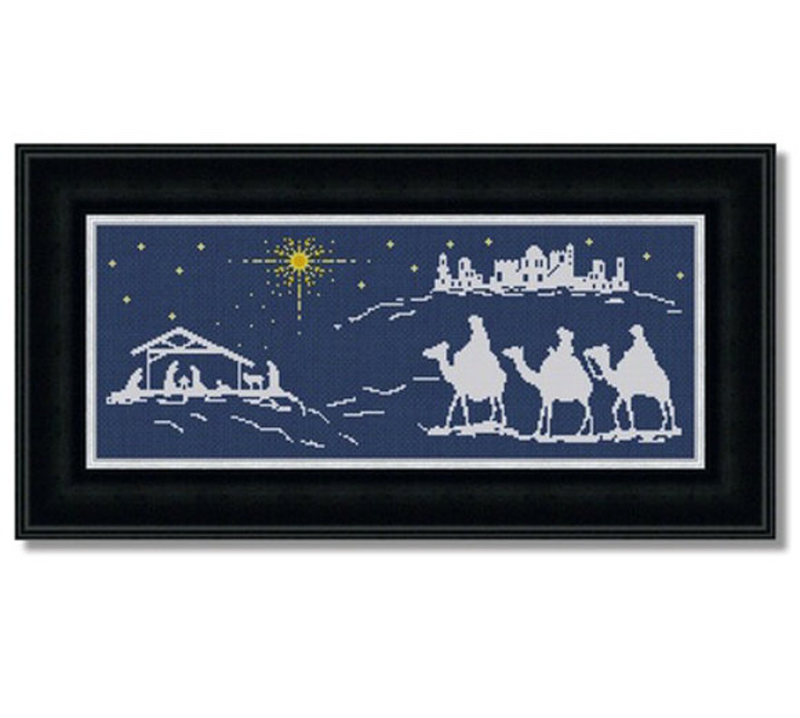 Counted Cross Stitch Pattern, Baby Jesus, Christmas Nativity Bethlehem ...