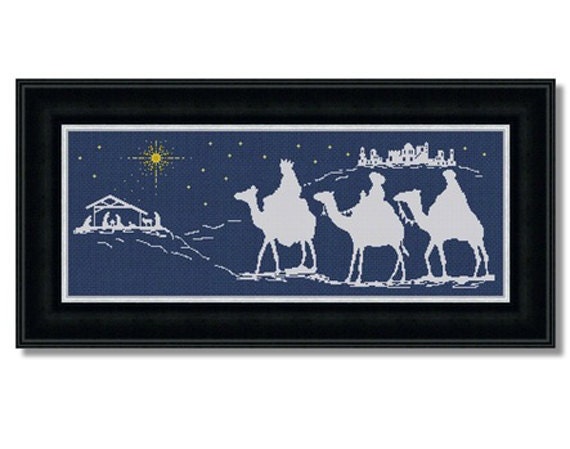 Counted Cross Stitch Pattern, Baby Jesus, Christmas Nativity Bethlehem ...