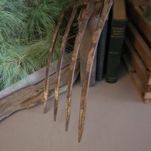 4 Tine Hay Fork Head Cast Iron Potato Fork Farmhouse Pitchfork Tool ...