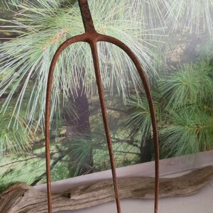 Old Rusty 3 Tine Pitchfork Head Cast Iron Vintage Farm Tool Farmhouse ...