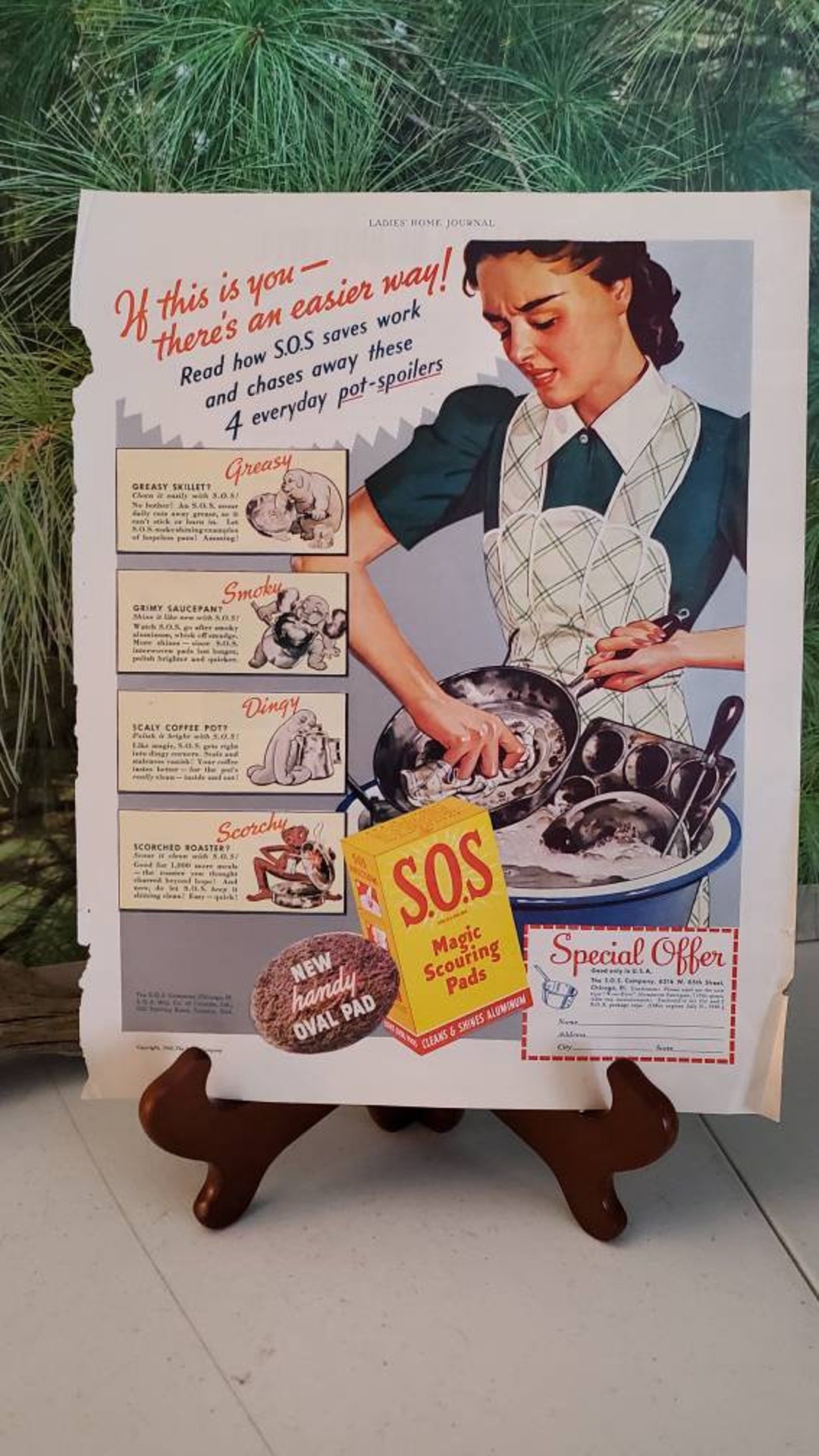 Original 1940s SOS Pads Magazine Advertising Collectible Ephemera - Etsy
