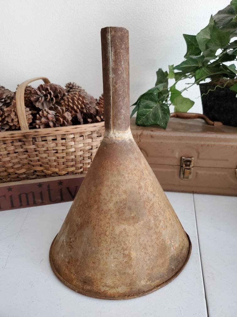 cheap mail order Rusty Old Metal Farm Funnel / Farmhouse Decor / Farm ...