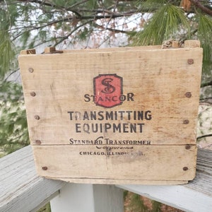 STANCOR Transmitting Equipment Crate Wood Advertising Standard ...